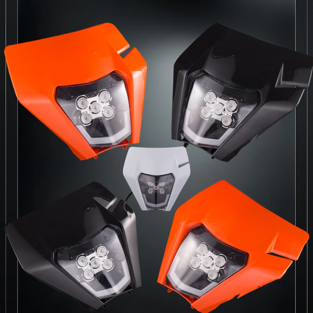 For-KTM-EXC-Headlight-Plate-Motorcycle-Led-Headlights-Supermoto-Enduro ...
