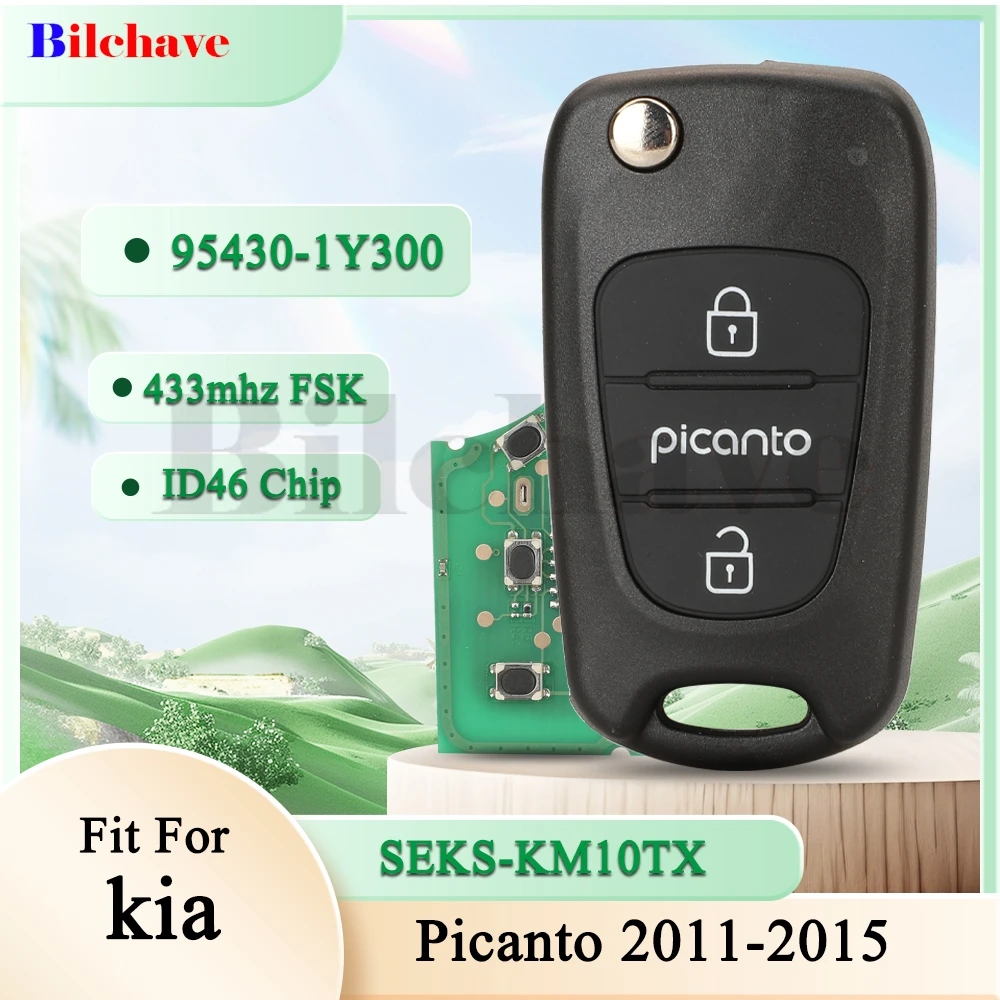 jingyuqin 433mhz FSK ID46 Chip 95430-1Y300 SEKS-KM10TX 3 Buttons Remote ...