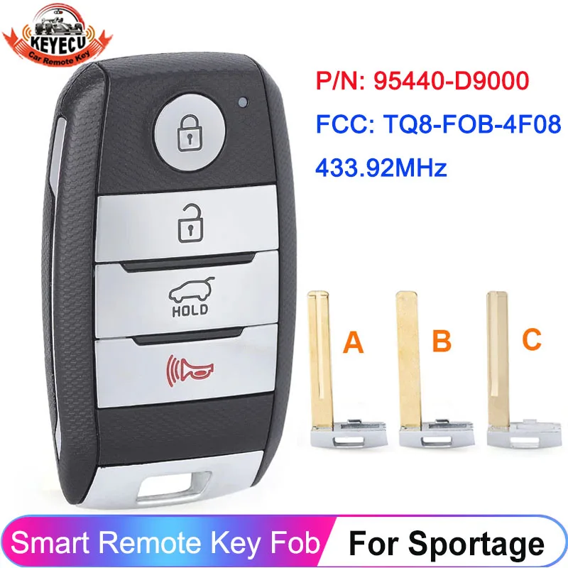 KEYECU 95440 D9000 For KIA Sportage 2016 2017 2018 2019 TQ8 FOB 4F08 ...