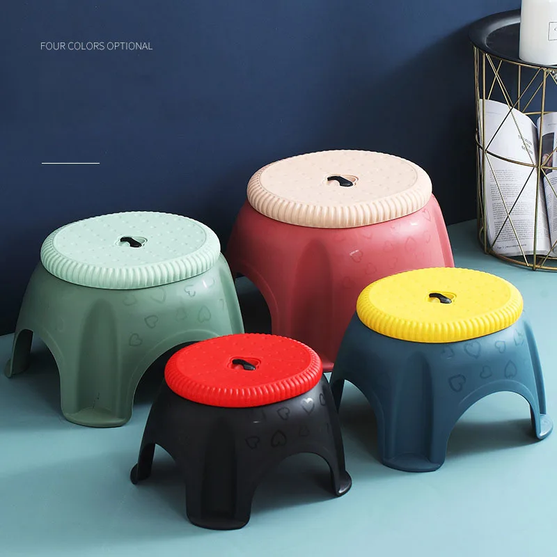 European-Style-Household-Thickened-Small-Round-Stool-Plastic-Shoe ...