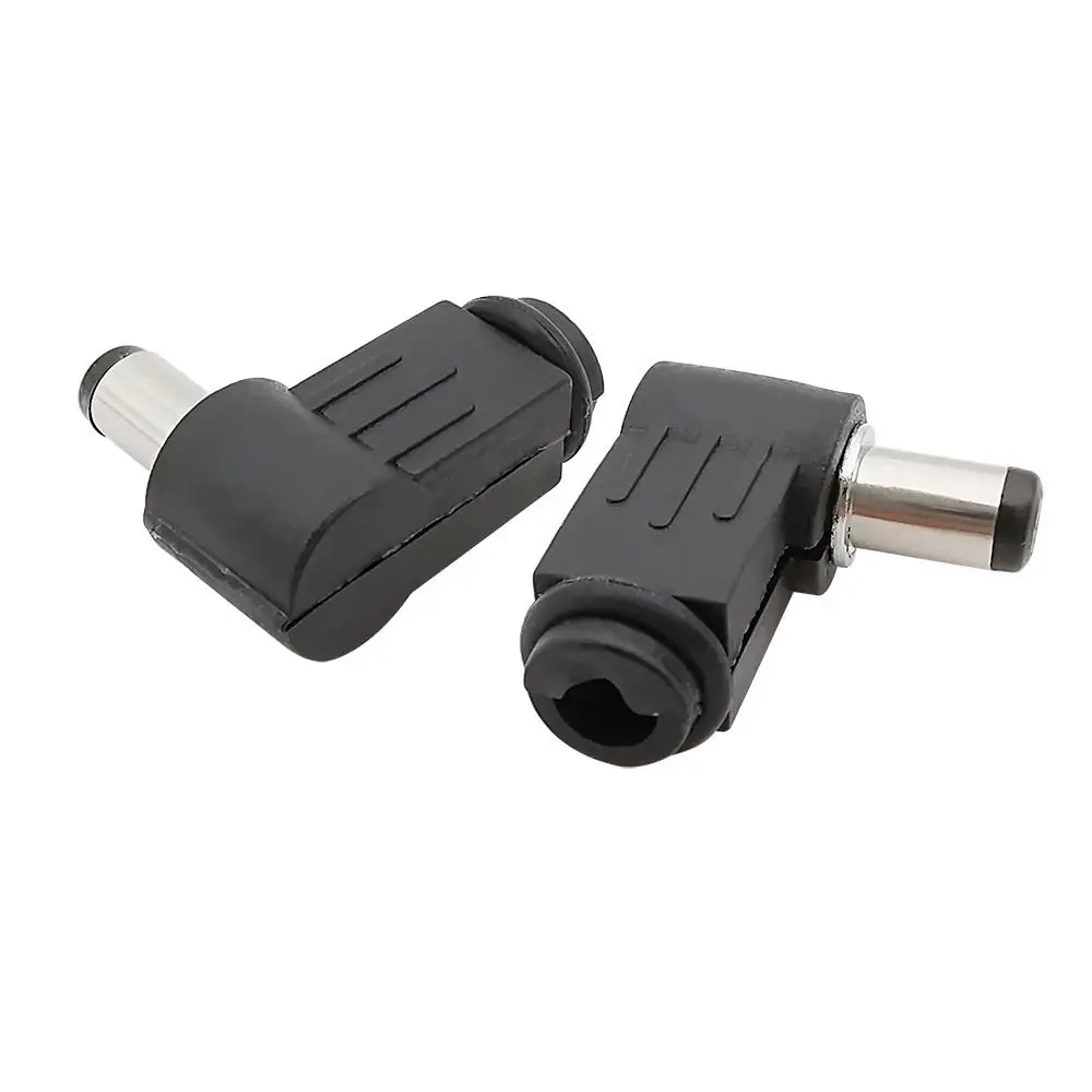 Right Angle DC Power Male Plug 5.5x2.1mm 5.5x2.5 mm Socket DC Plug ...