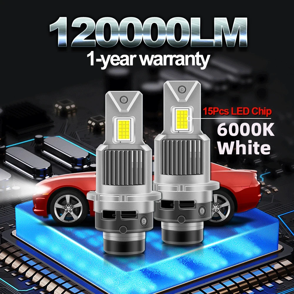 High-Bright-120000LM-D2S-D4S-LED-Headlight-Upgrades-CSP-Chip-Bulbs-D2R ...