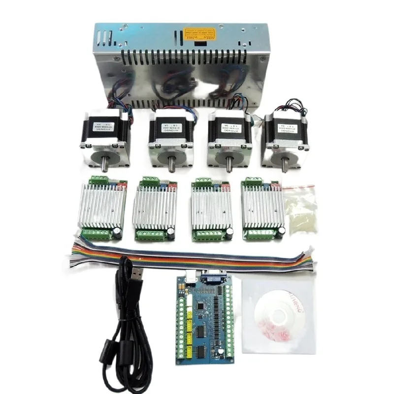 CNC Router Mach3 USB 4 Axis kit,TB6600 stepper motor driver+5 Axis usb ...