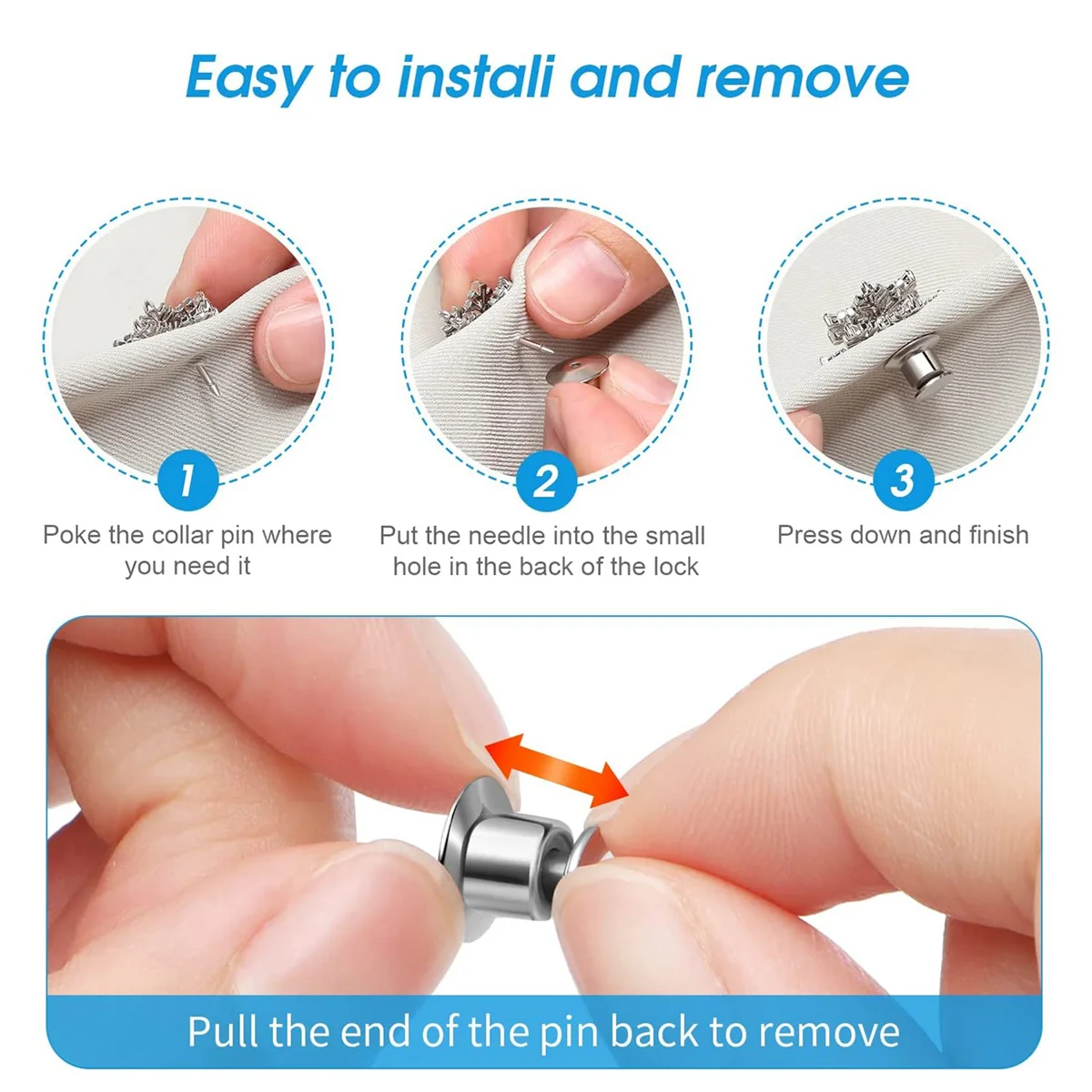 40PCS-Locking-Pin-Back-Metal-Pin-Backing-Locking-Pin-Keeper-Clasp-for ...