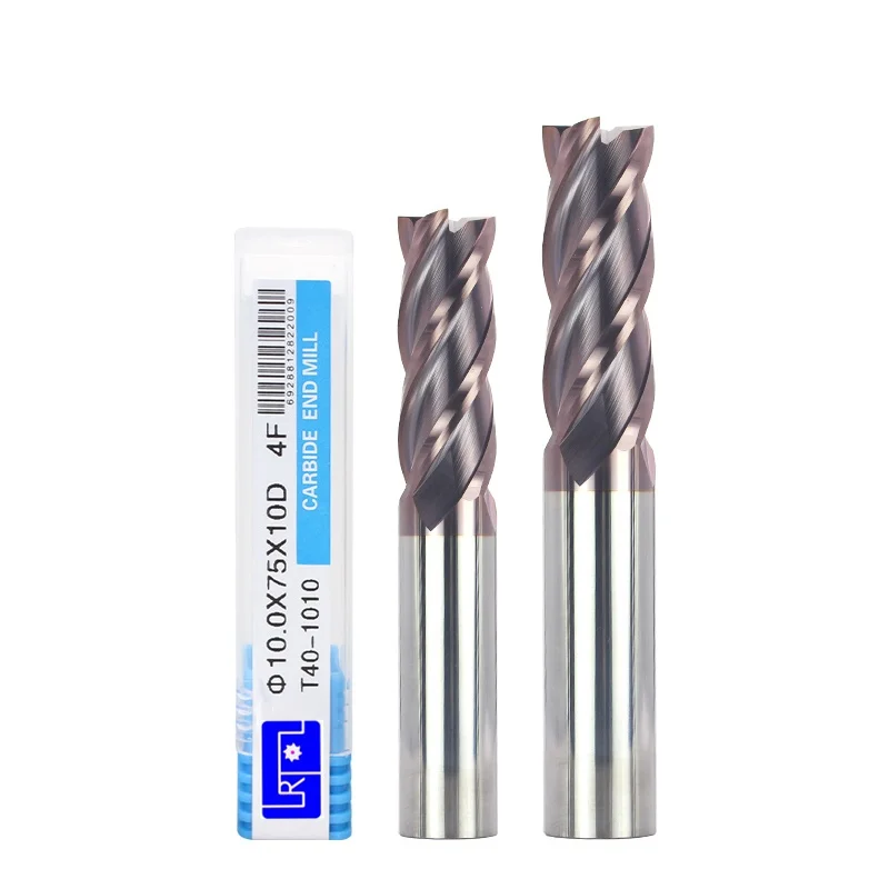 HRC50 4Flute flat End mill Cutting 4/6/8/10/12/14/16/20* 50 75 100mm ...