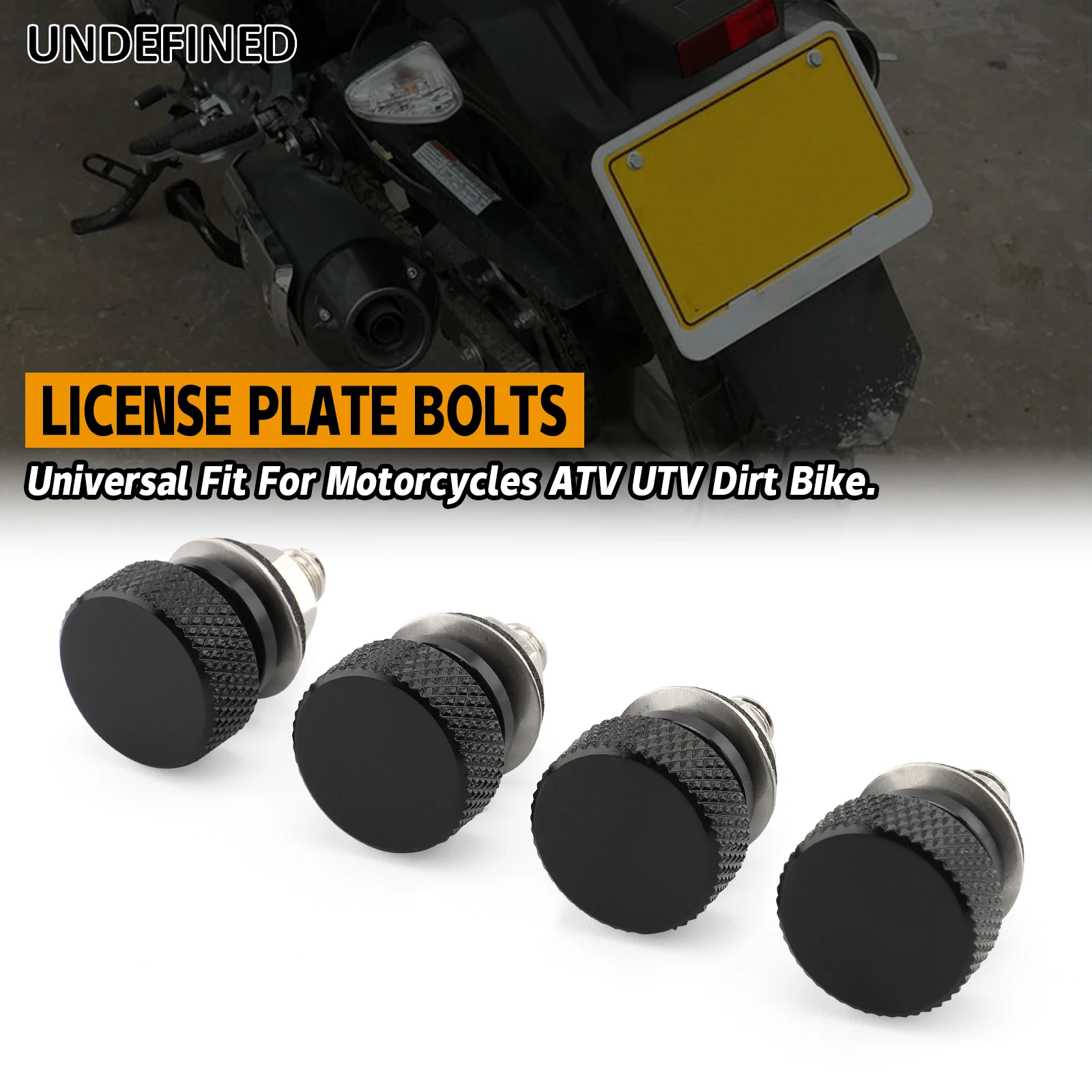 4Pcs Motorcycle License Plate Frame Tag Bolts Screws For Harley Honda ...