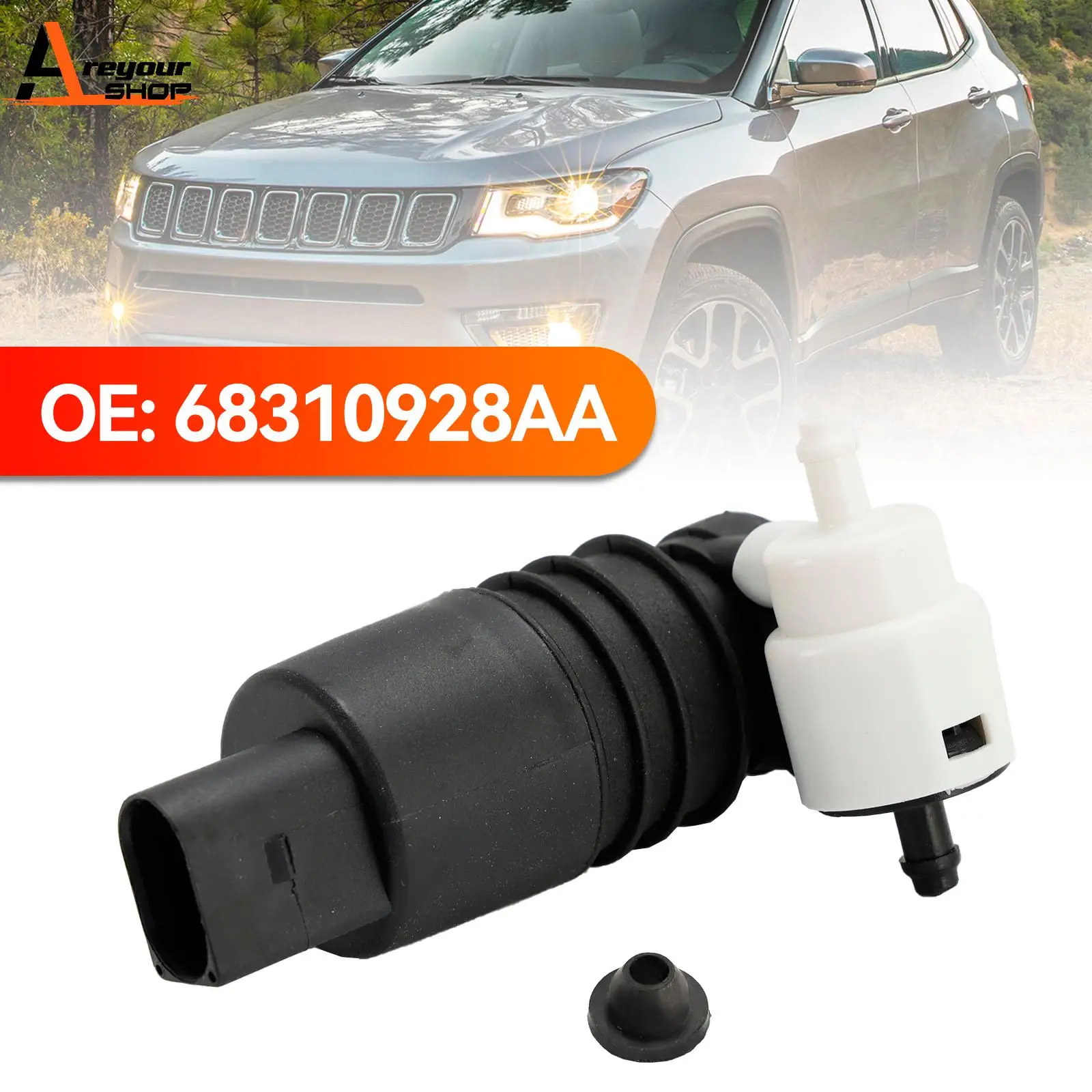 Areyourshop Front Washer Windshield Pump 68310928AA for JEEP COMPASS 2 ...