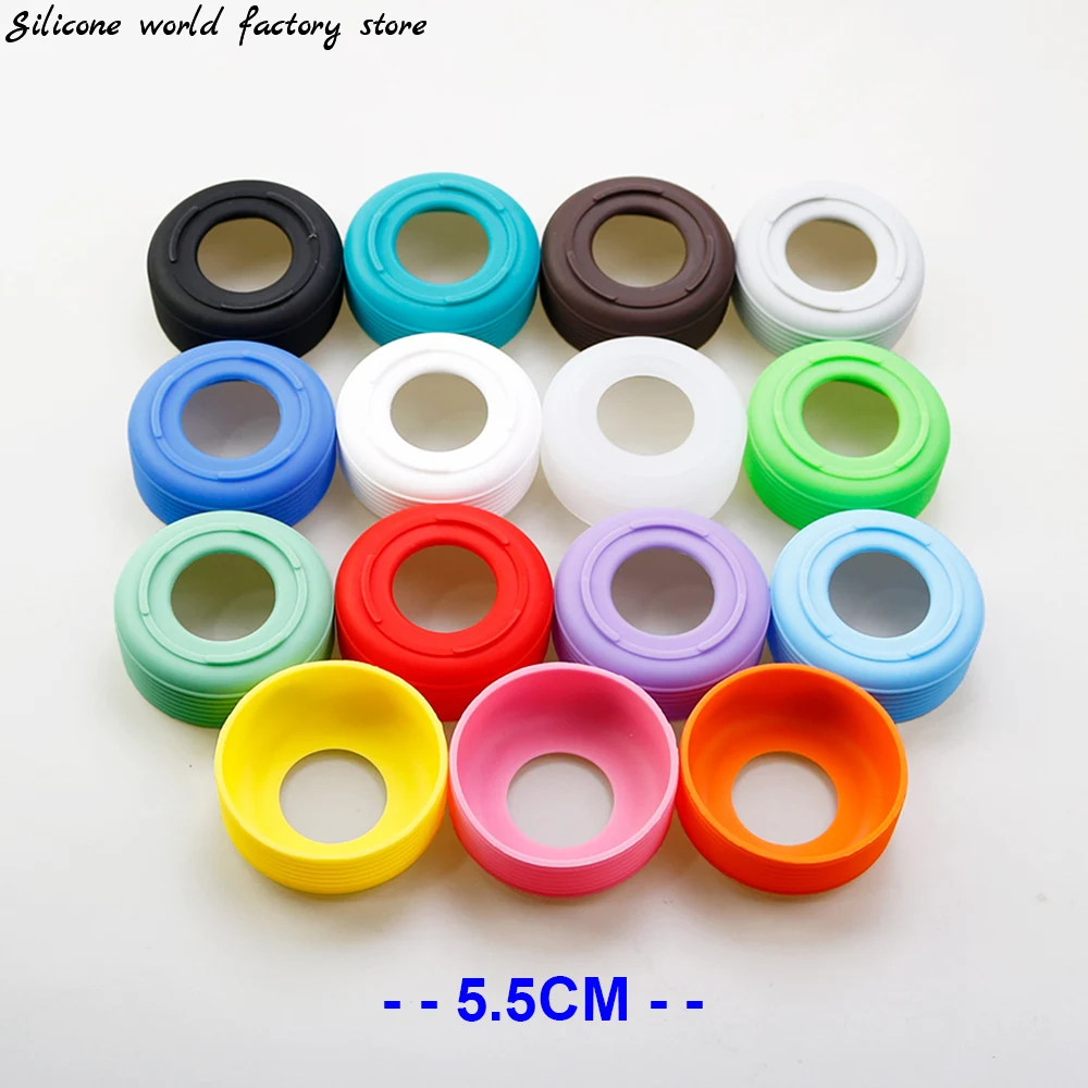 16-Colors-5-5CM-Threaded-Silicone-Cup-Bottom-Cover-55MM-Coaster-Sleeve ...
