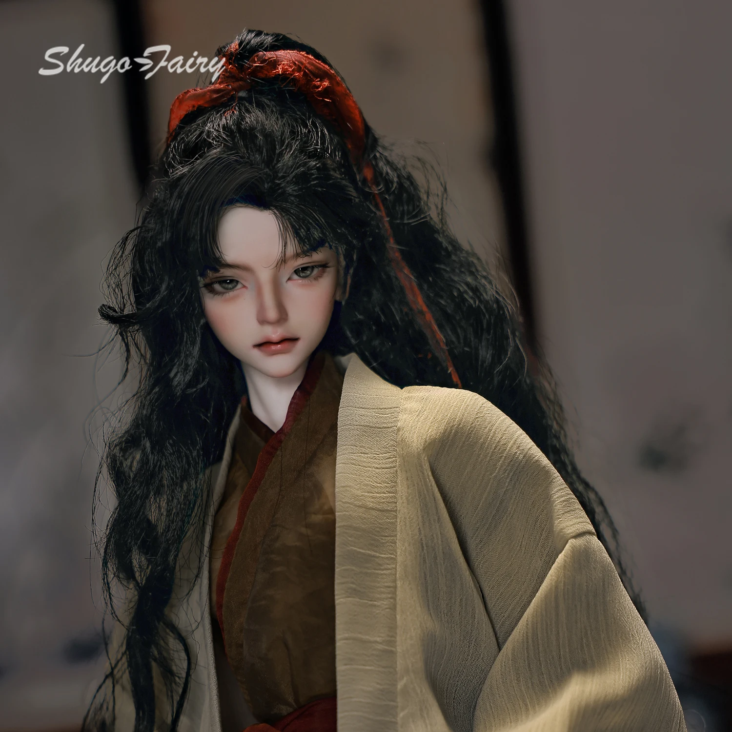 Shugafairy Morty B Original BJD Doll 1/4 45cm with Bubo Wuxia Style Swordsman Male Ball Jointed ...