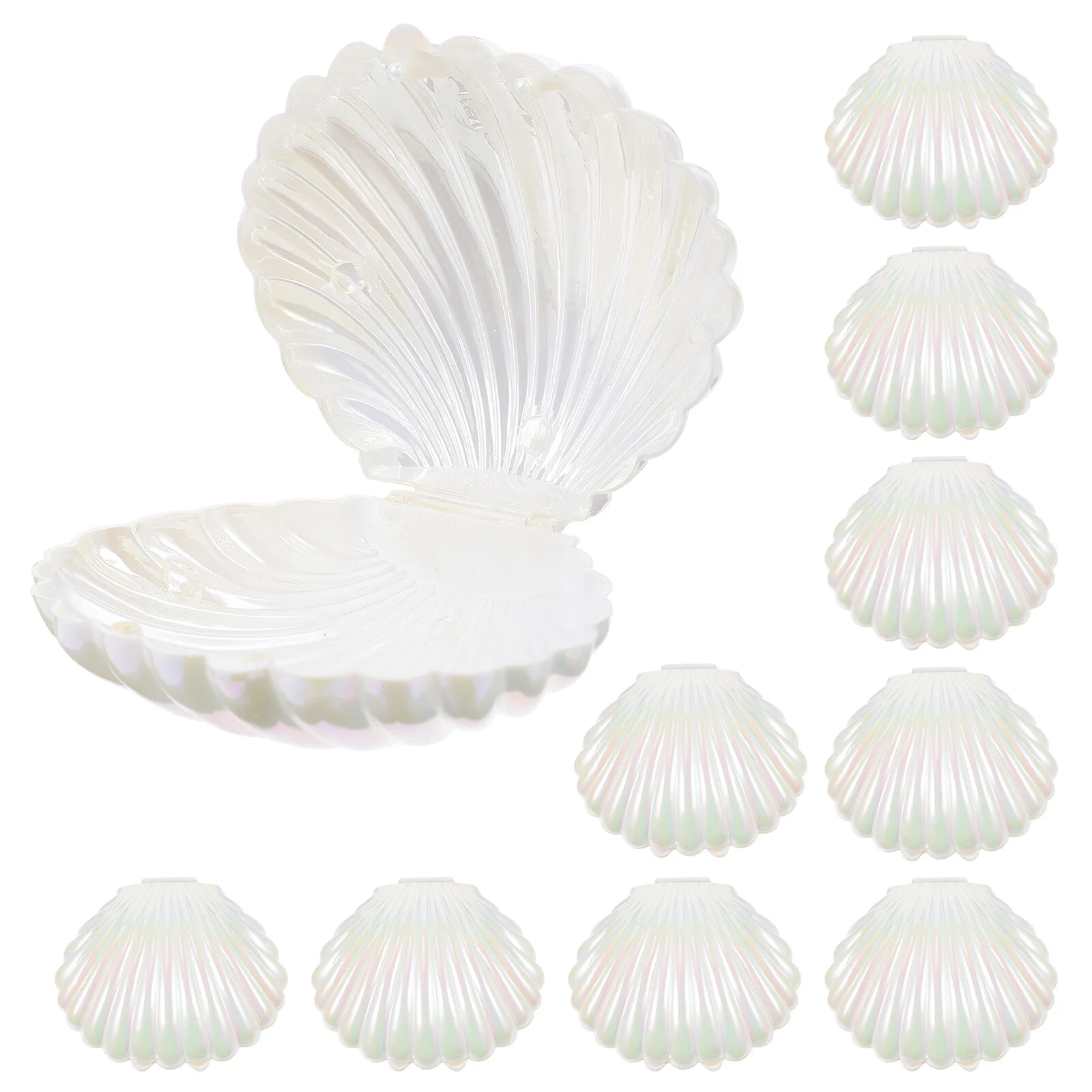 10-Pcs-Decorate-Sea-Shell-Holder-Small-Candy-Dish-Plastic-Organizer-Box ...