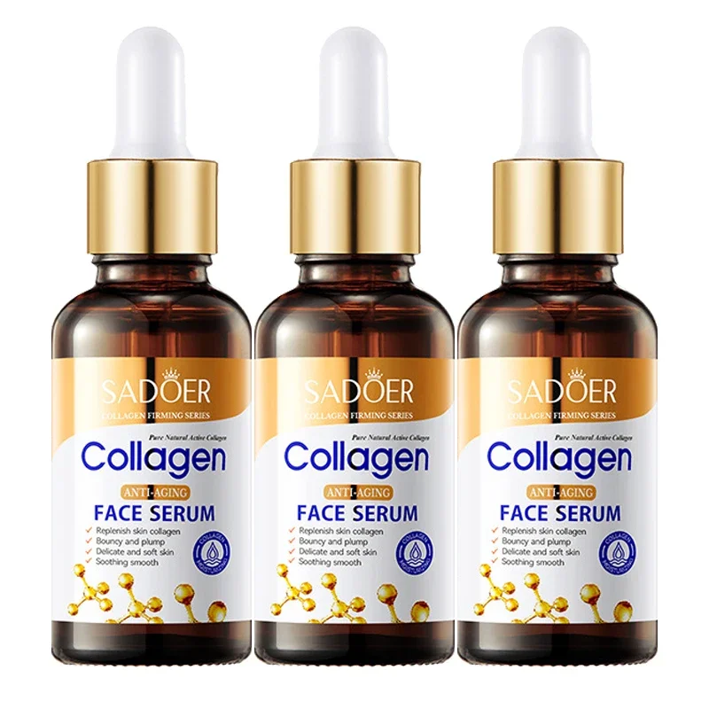 3pcs Collagen Face Serum skincare Facial Essence Liquid Firming ...
