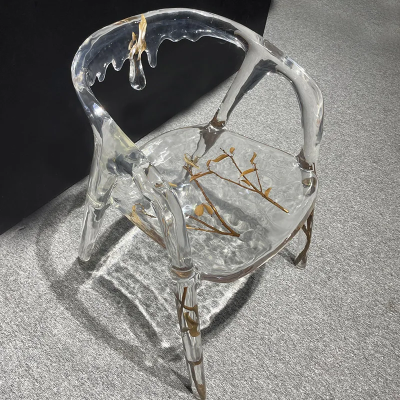 Transparent-Epoxy-Resin-Chair-Luxury-Living-Room-Chair-Superior-Dining ...