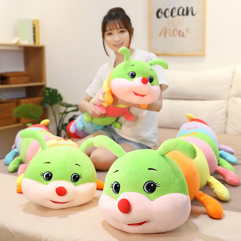 70cm-110cm-Lovely-Soft-Colorful-Caterpillar-Plush-Toy-Pillow-Kids ...