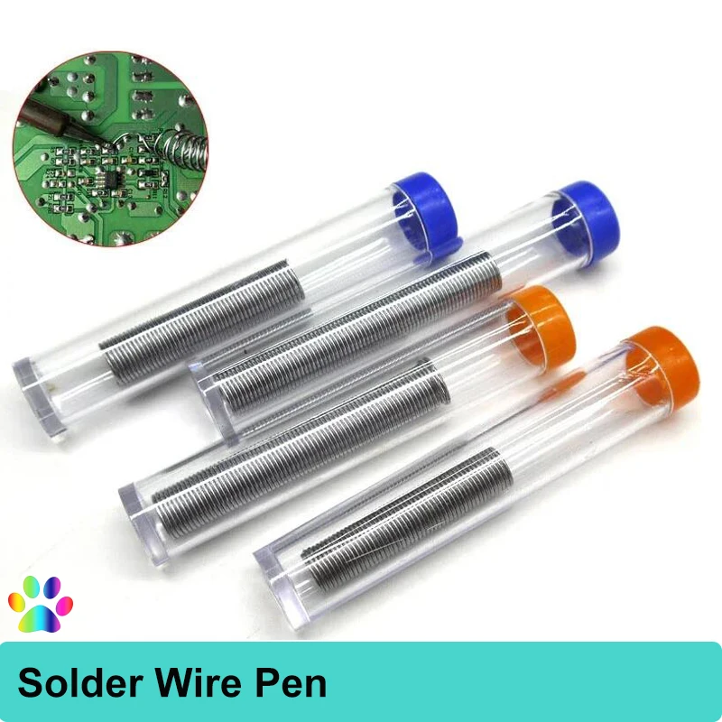 1/5Pcs 0.8MM Solder Wire Pen Tube Dispenser Lead Free Portable Solder ...