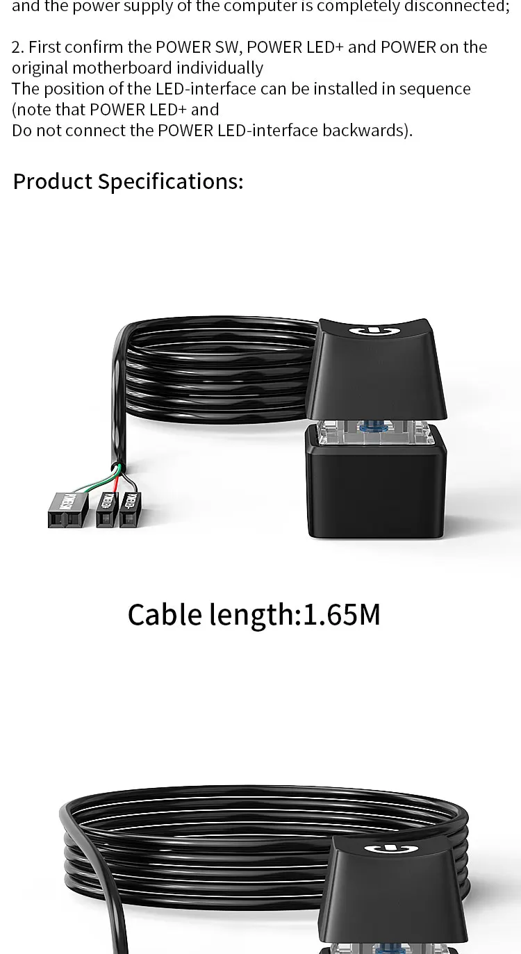 TEUCER 1.65/5/10M Colorful LED Computer Desktop Switch PC Motherboard ... TEUCER 1.65/5/10M Colorful LED Computer Desktop Switch PC Motherboard ...