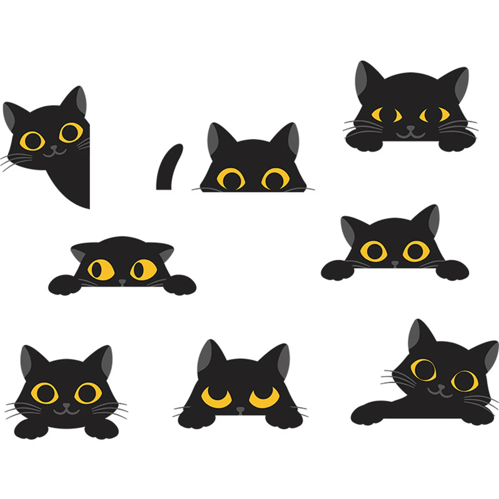 Black Cat Vector Wallpaper