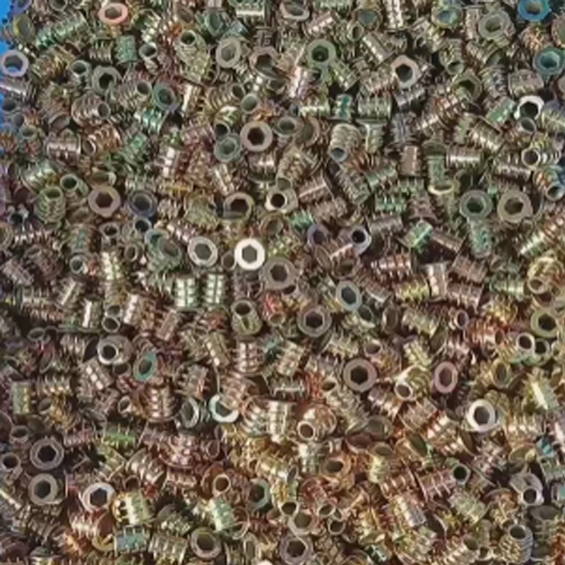 100Pcs-Zinc-Alloy-Threaded-Nuts-Insert-Nutsert-Kit-Flanged-Hex-Drive ...