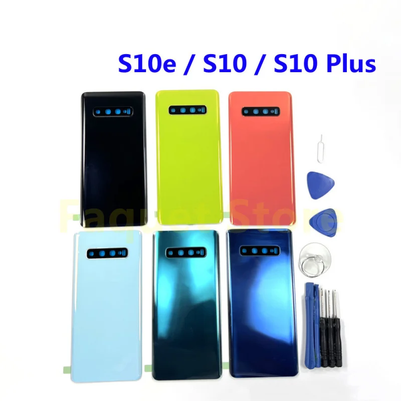 For-SAMSUNG-Galaxy-S10-G973F-S10-G975F-Panel-Rear-Glass-S10e-G970-S10 ...