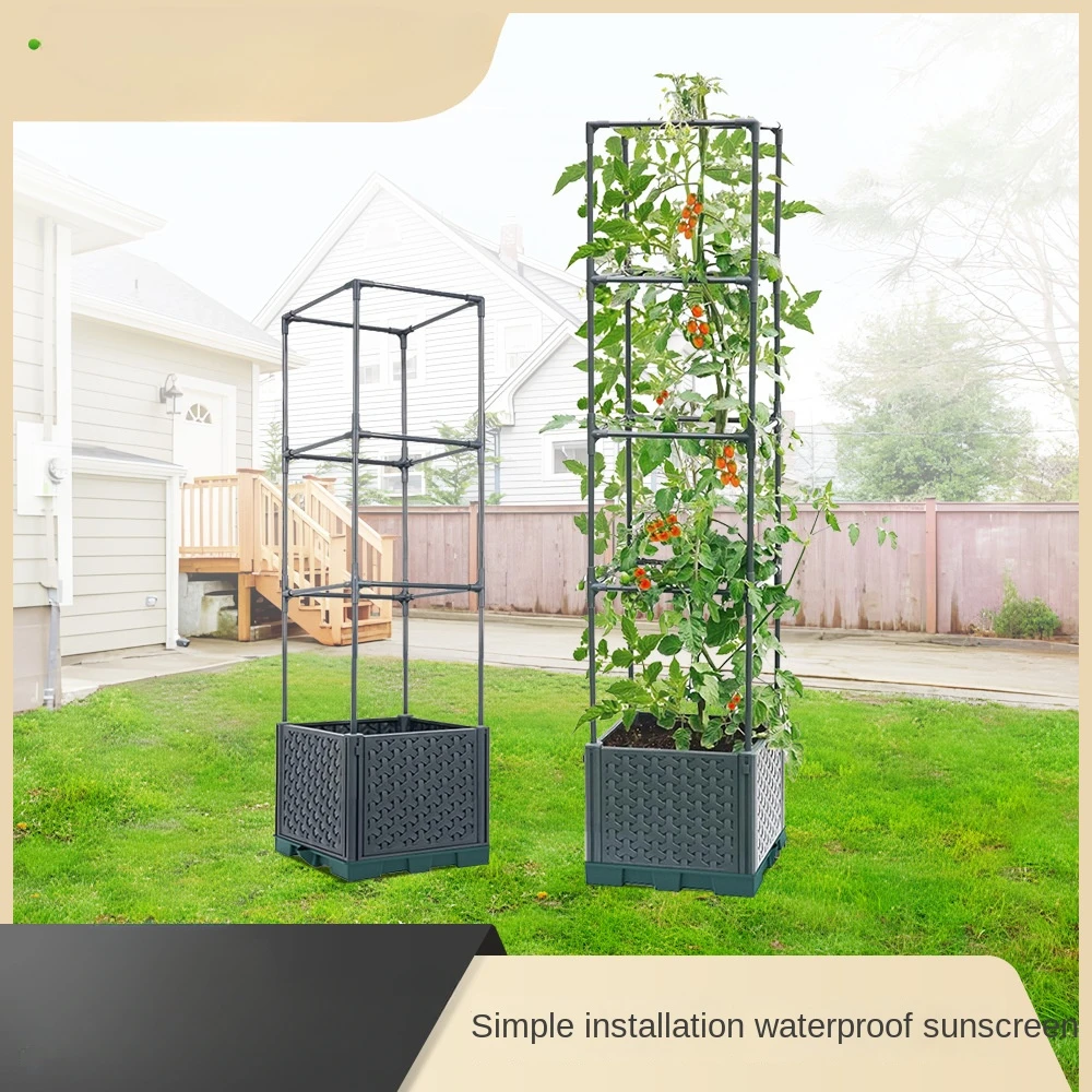 Square top planting box, vegetable and fruit planting rack, family ...