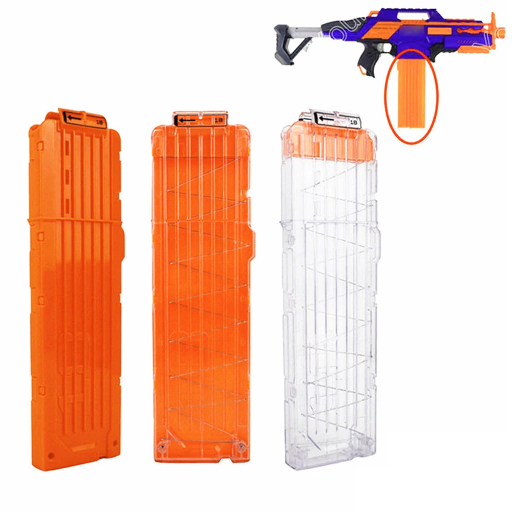 Universal-18-Reload-Clip-Magazines-Gun-Bullet-Clip-Replacement-Plastic ...