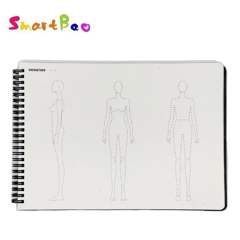 Libro-de-bocetos-A4-para-mujer-marcador-de-moda-dise-o-de-ropa-libros ...