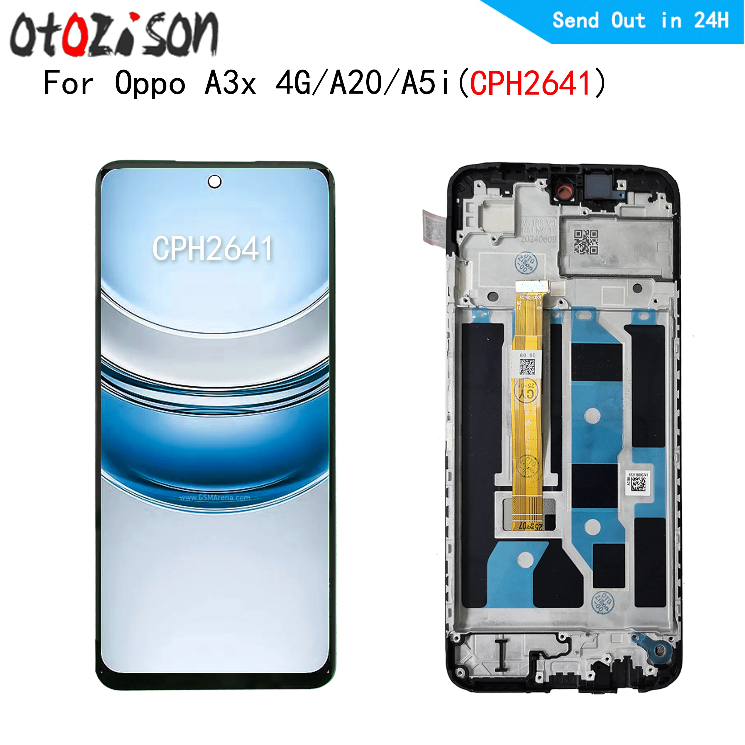 For Oppo A20 A5i LCD 6.67" IPS Screen For Oppo A3X 4G CPH2641 LCD ...