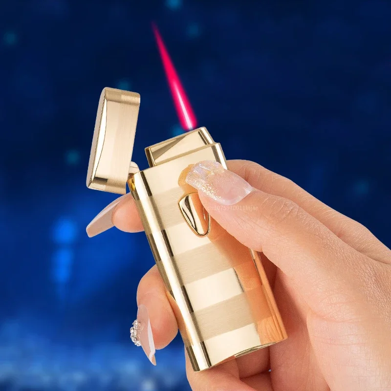 Windproof-Red-Flame-Jet-Lighters-Electronic-Induction-Battery-Lighters ...