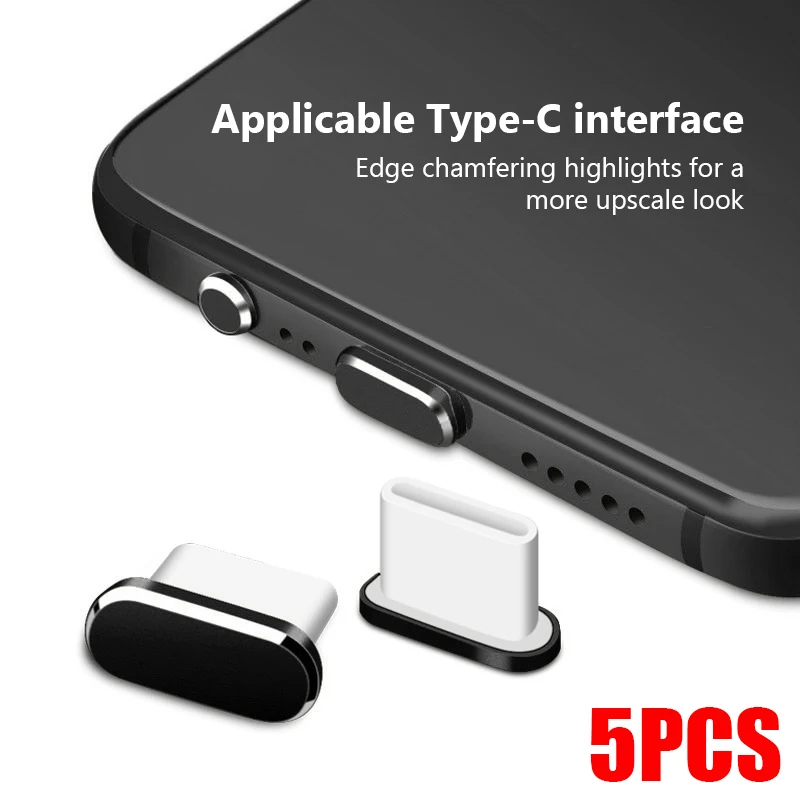 5PCS-Type-C-Dust-Plugs-USB-Charging-Port-Protector-for-Samsung-Xiaomi ...