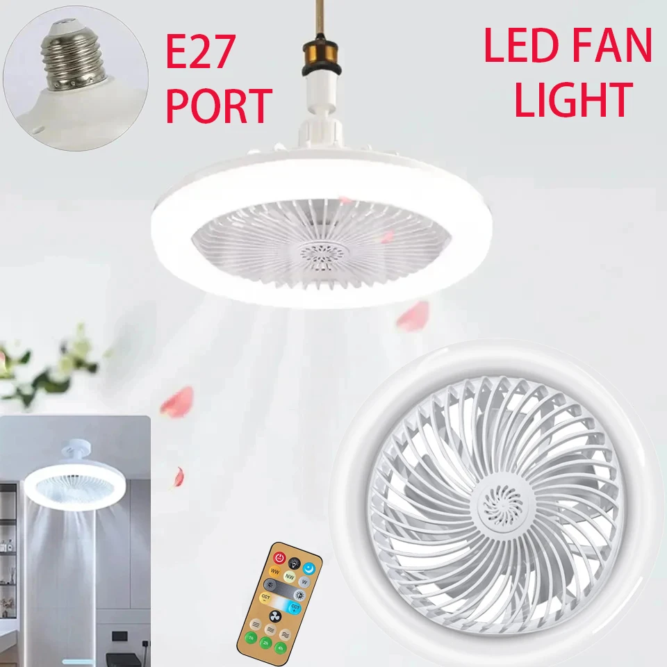 1pc-Ceiling-Fan-With-Light-Modern-Remote-Control-Enclosed-Low-Profile ...