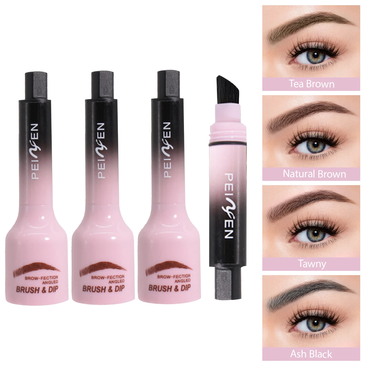 3D Eyebrow Gel Dyeing Cream with Brush Long-lasting Air-cushion Dye ...