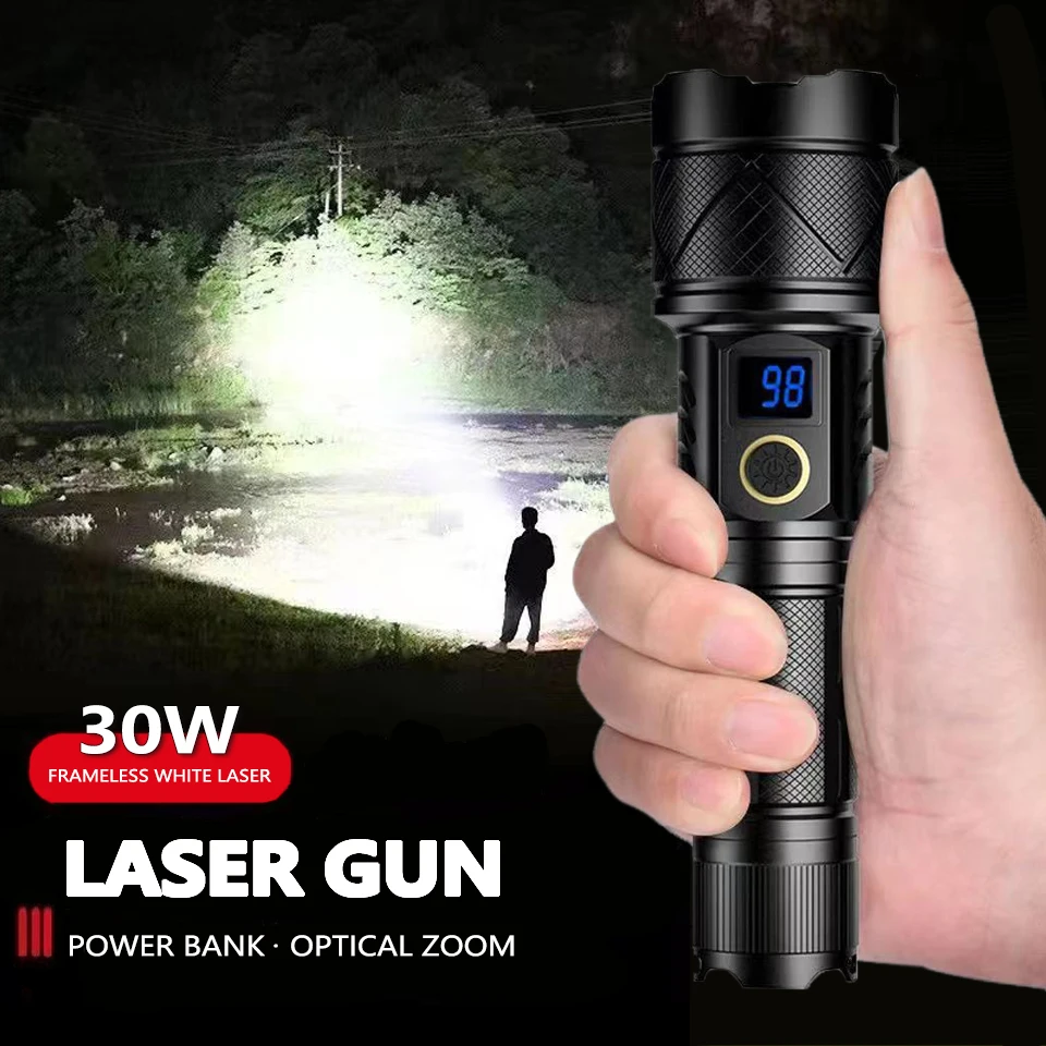 New-High-Power-LED-Tactical-Flashlights-Torch-With-USB-Charging ...