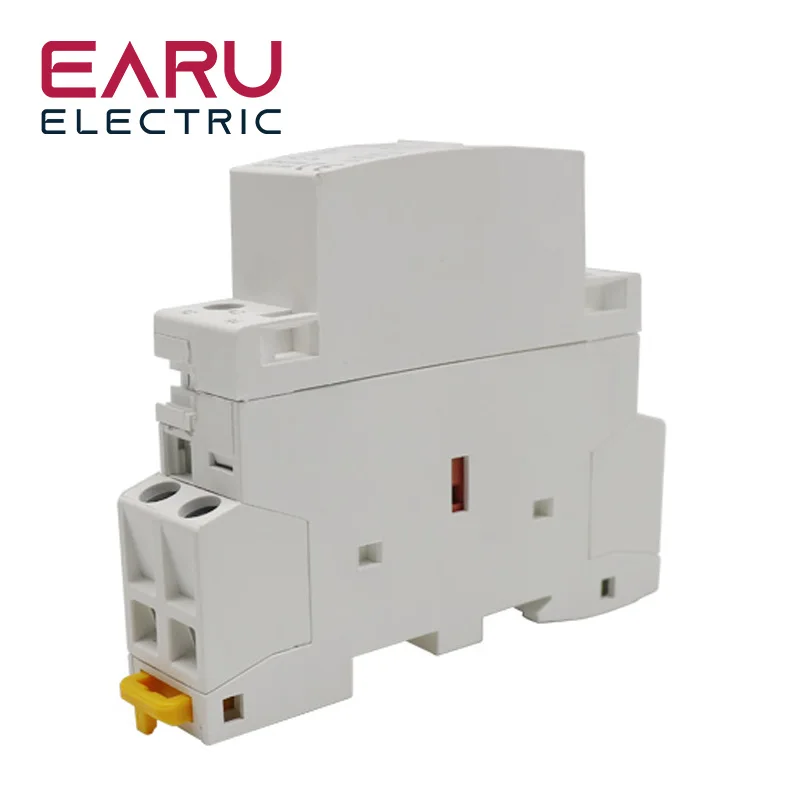 Earu EACT-2P-25 Modular AC contactor for home DIN rail mount 2P, 16A ...