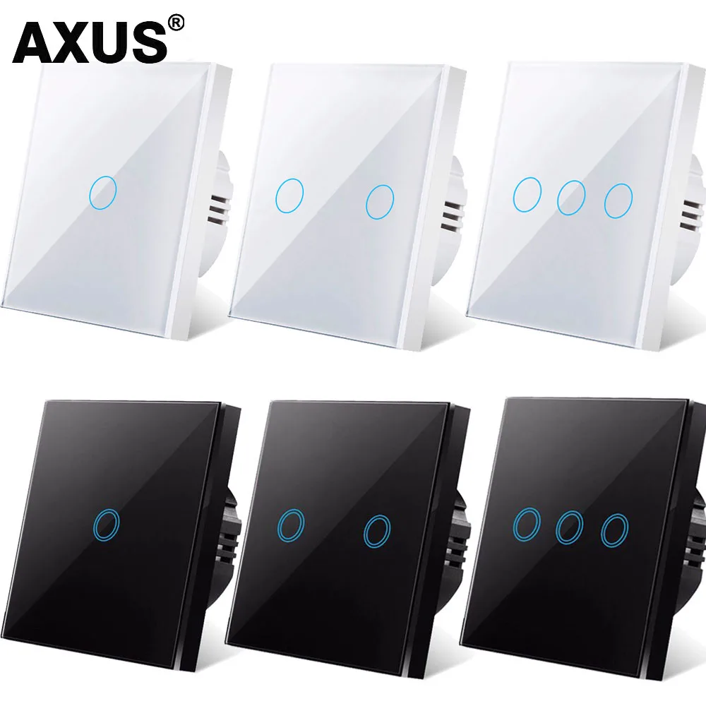 AXUS Interruptor táctil con Sensor de luz de la UE, Panel de cristal ...