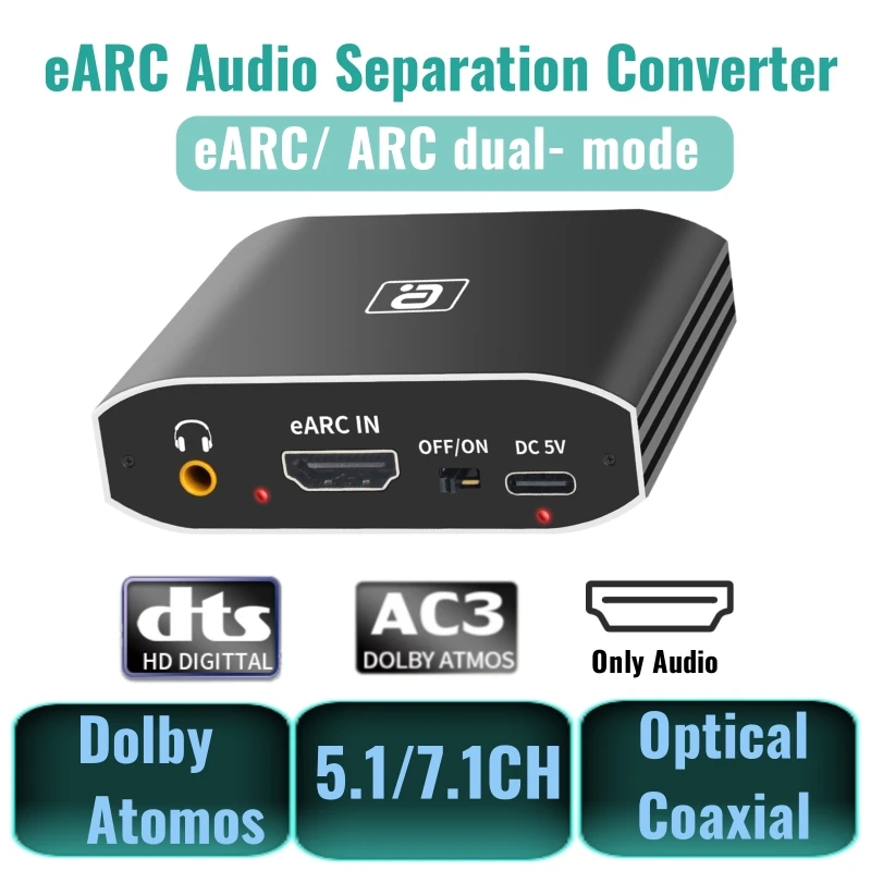 eARC-Audio-Extractor-192Khz-DAC-Converter-DTS-Dolby-Atoms-AC3-LPCM-HDMI ...