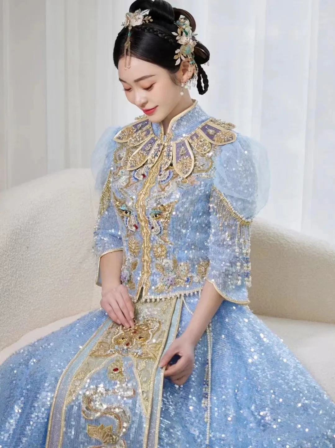 Blue Chinese Wedding Dresses