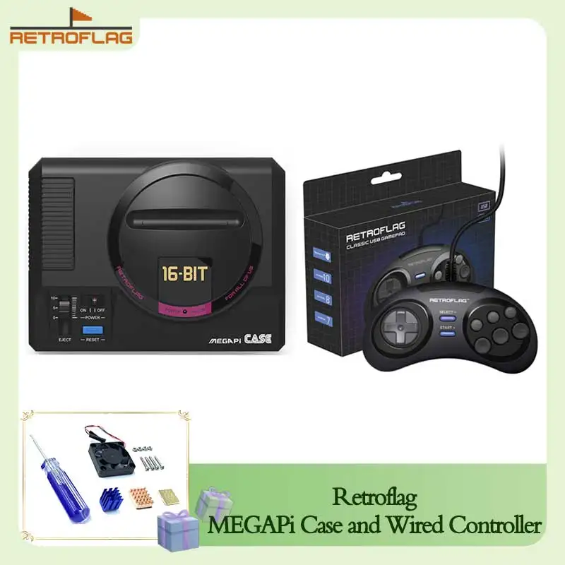 Caso-Retroflag-MEGAPi-para-Raspberry-Pi-3-B-Classic-USB-Wired-Controller-Windows-Switch-Gamepad ...