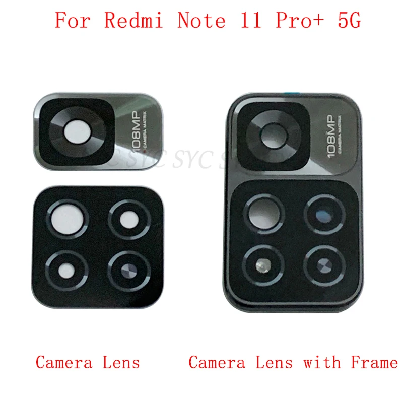 Back-Rear-Camera-Lens-Glass-with-Frame-Holder-For-Xiaomi-Redmi-Note-11 ...
