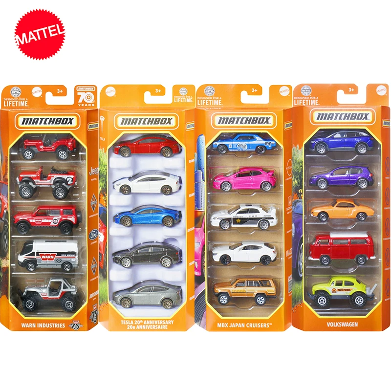 Original-Mattel-Matchbox-Car-1-64-Diecast-5-Pack-Set-Tesla-20 ...