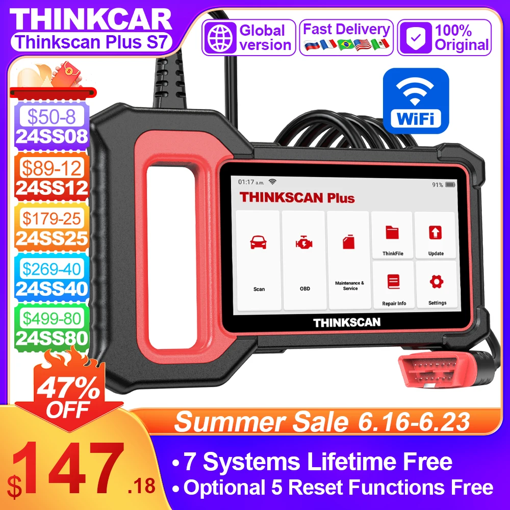 THINKSCAN-PLUS-S7-S6-S4-THINKCAR-OBD2-Scanner-Auto-ABS-SRS-ECM-TCM-BCM ...