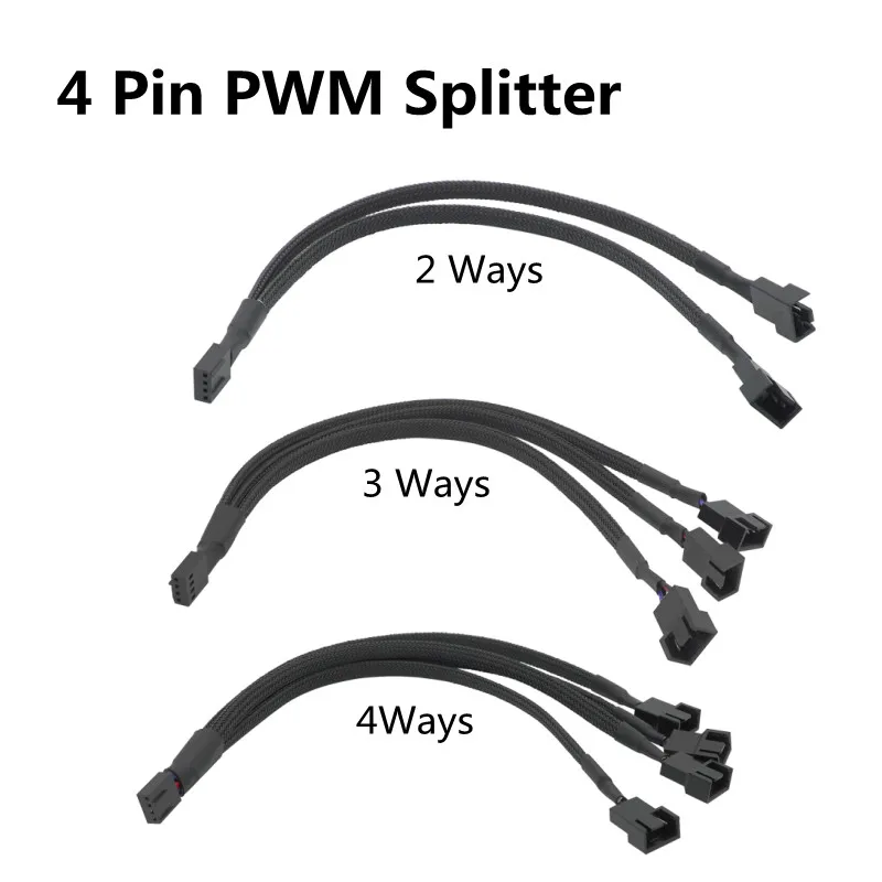 Cable adaptador PWM de 2/3/4 vías, divisor PWM de 4 pines, hembra a 3/4 ...