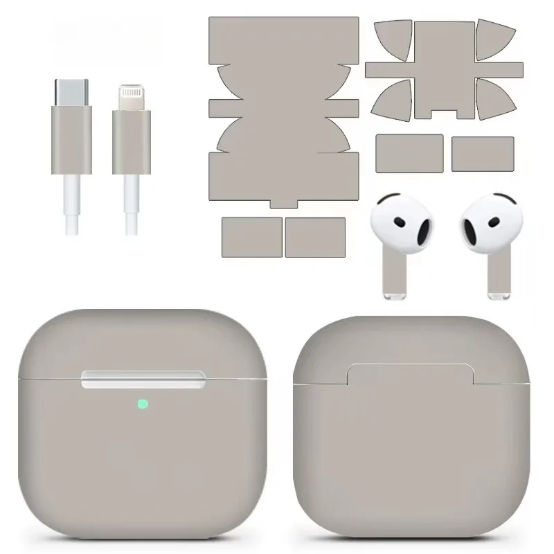2PCS Matte Decal Skin for AirPods Pro 2 Full Body Protector Plain Color ...