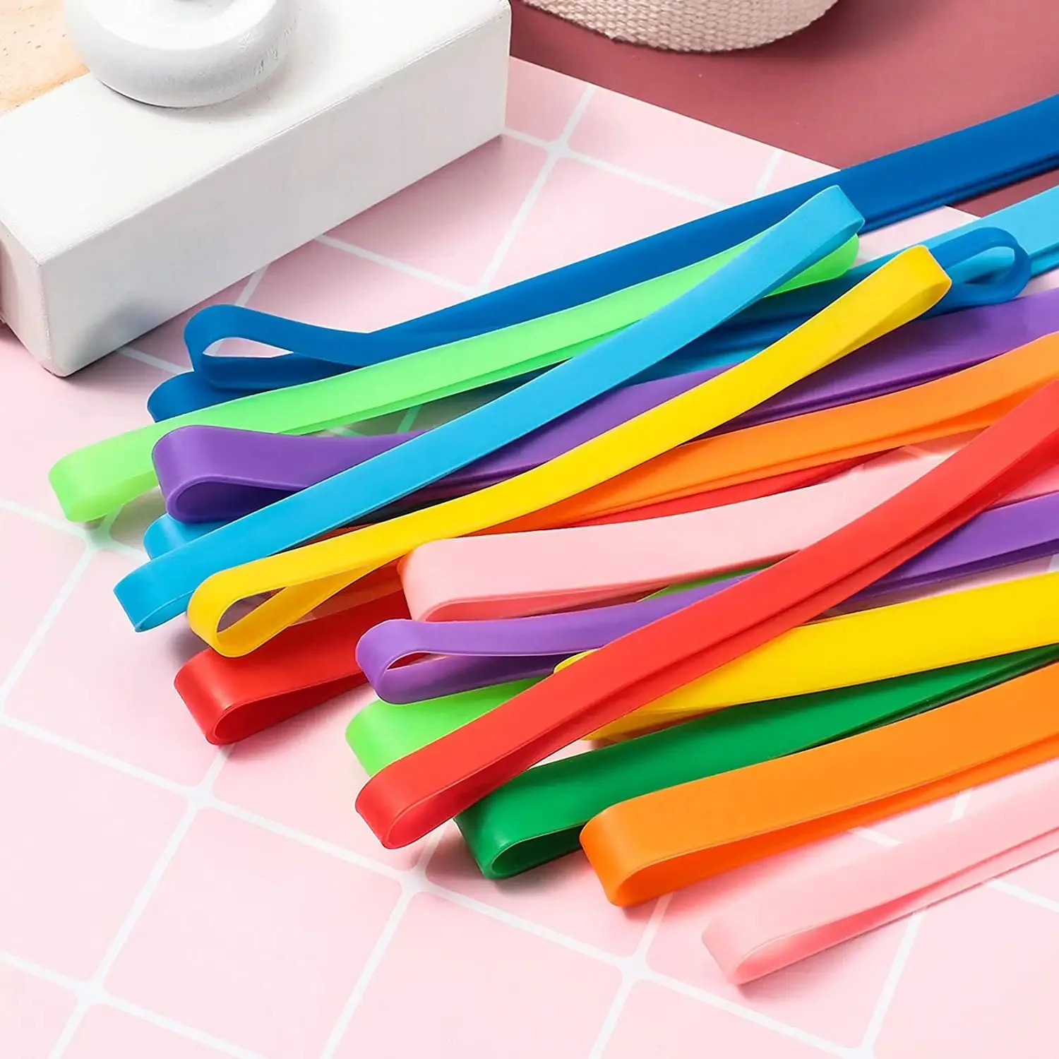 200PCS-200-5MM-Silicone-Elastic-Loop-Bands-Rubber-Wrapping-Bands ...