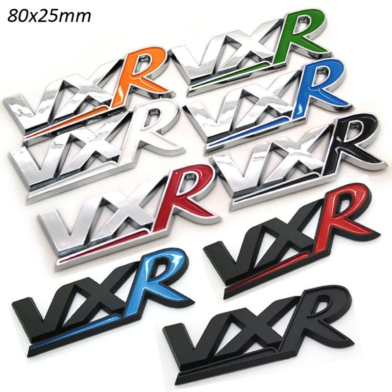 100pcs 3D Red VXR Car Boot ABS Car Styling Sticker Emblem Badges ...