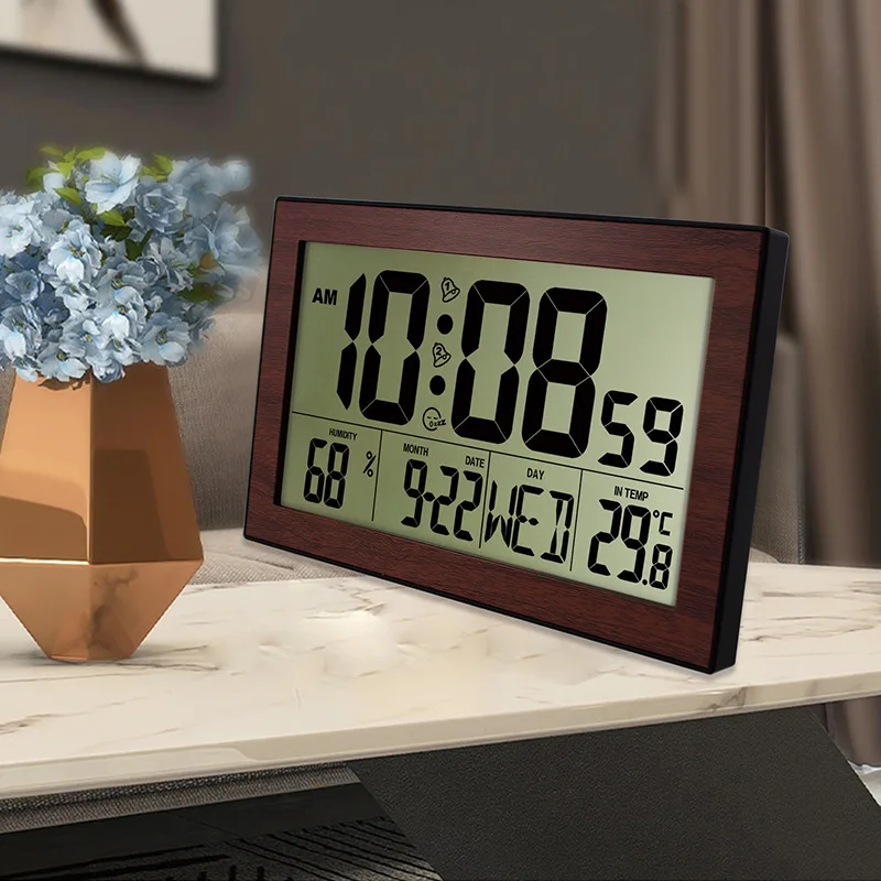 Multifunctional-Wall-Clock-Large-LCD-Display-Digital-Alarm-Clock-With ...