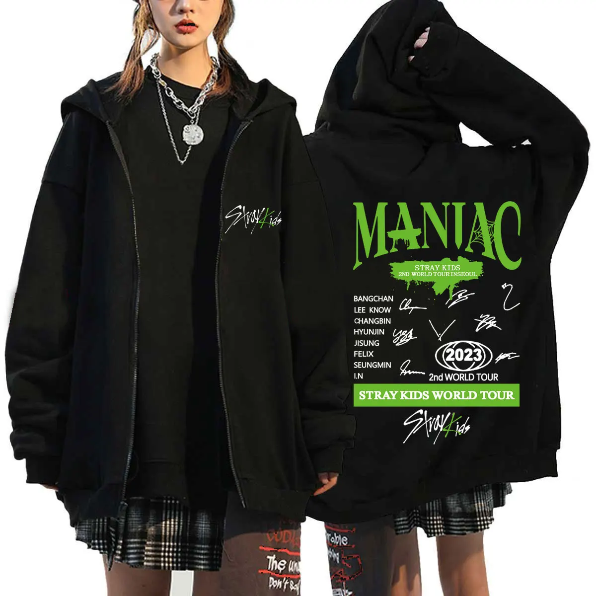 Stray-Kids-Maniac-Zipper-Hoodie-Men-Women-Harajuku-Zip-Up-Coat-Hoodies ...
