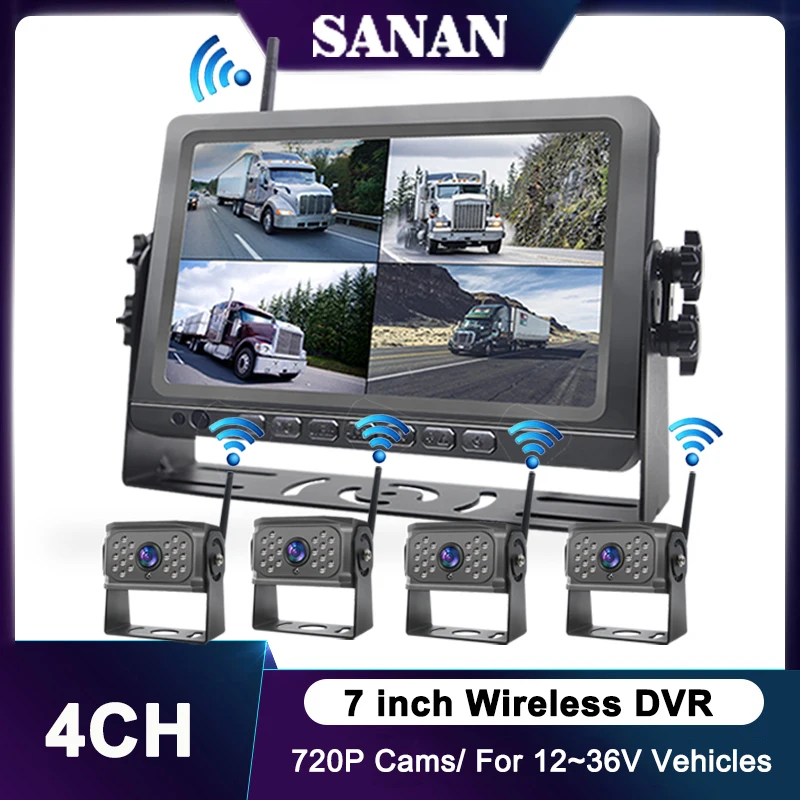 RV-Truck-Digital-Wireless-Camera-DVR-System-7-inch-4CH-Split-IPS ...