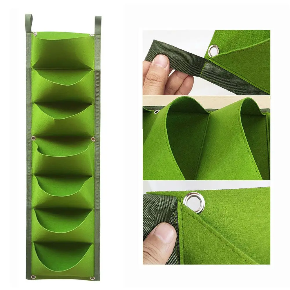Vertical-4-7-Ports-Grow-Bags-Felt-Wall-Mount-Hanging-Planter ...