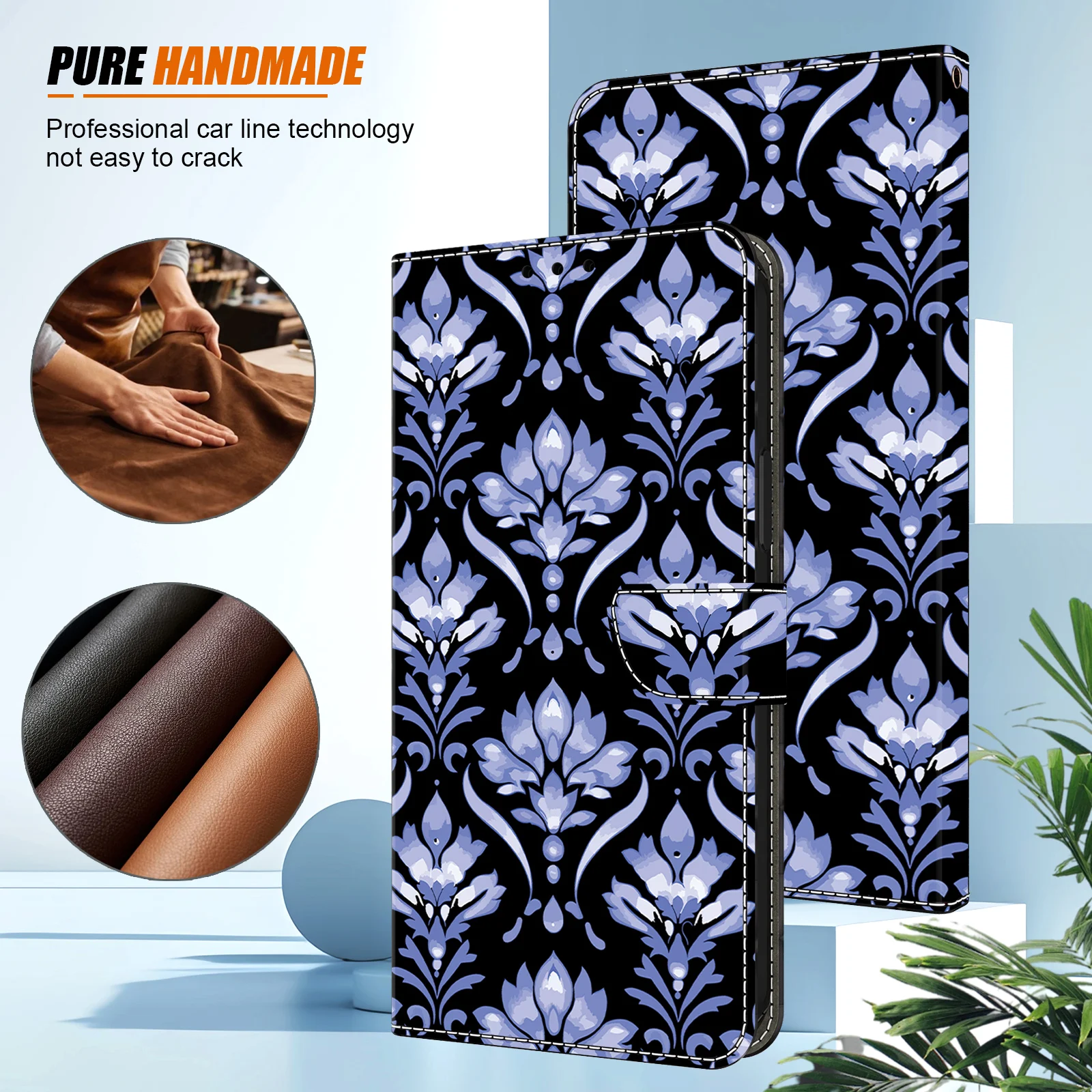 3D Painted Pattern Leather Wallet Flip Case for Motorola Moto E14 (SJ)