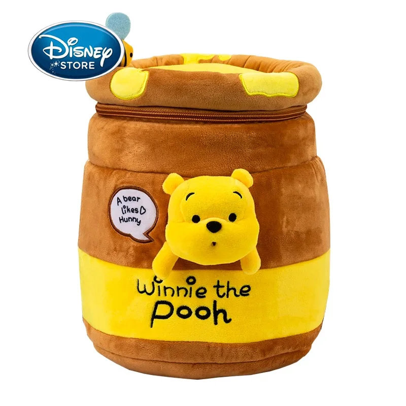 Disney CUTE Winnie The Pooh Plush Bucket Kawaii Pooh Bear Honeypot ...