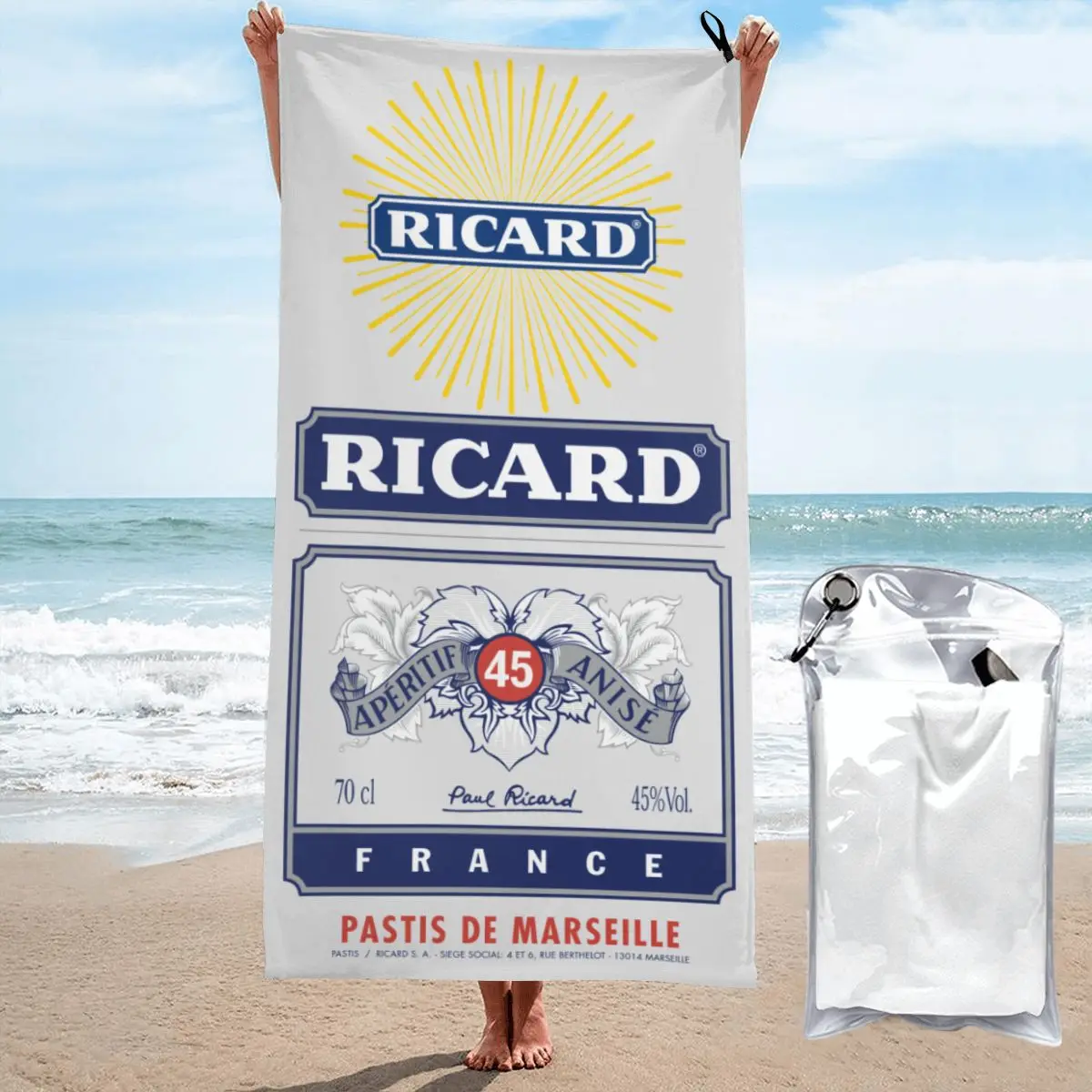 Ricard-Serviette-de-Plage-en-Microcarence-Serviette-de-Bain-Sans-Sable ...
